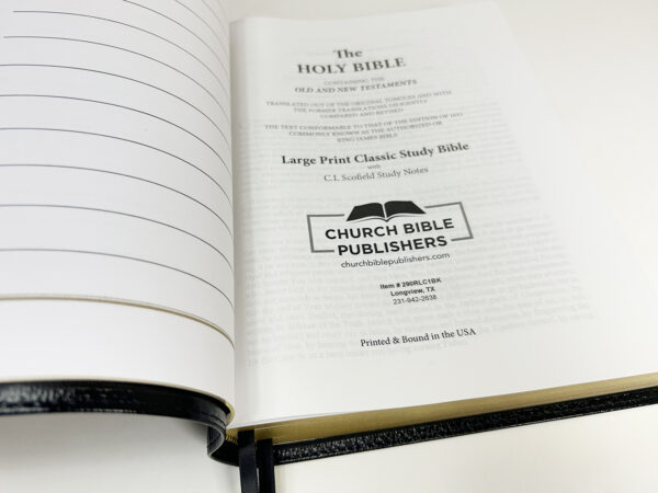 Large Print Classic Study Bible – Corporate Series, Black – Church ...