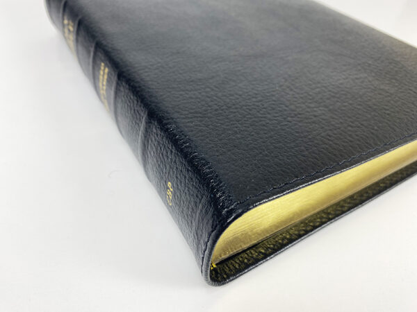 Midsize Wide Margin Text Bible – Black Goatskin Leather and Leather ...