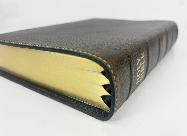 Midsize Wide Margin Text Bible - Signature Series, Brown Full-Grain ...